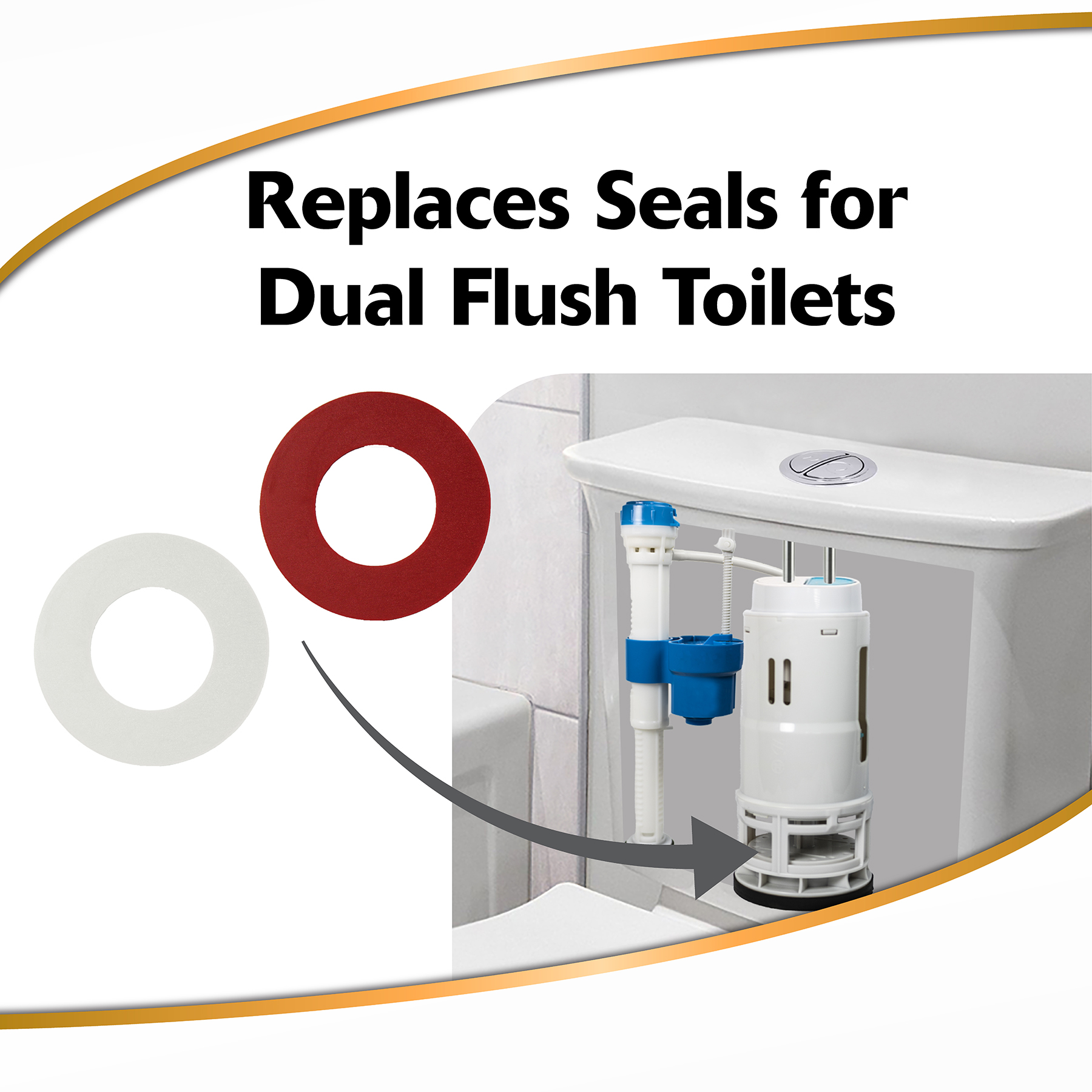 Dual Flush Toilet Seal Kit - Korky